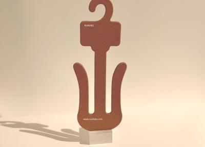China Sustainable Brown Cardboard Sandal Display Hooks | Custom Printed Footwear Hangers for sale