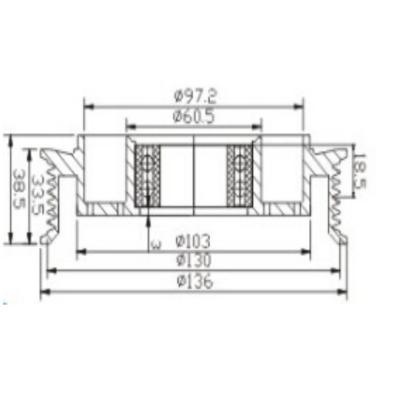 Cina Frizione del compressore di CA di ACCORDO 7PK 2,4 di 10S15C 130mm che sopporta 30*50*22 che colloca 18,5 in vendita
