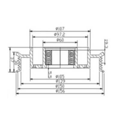 Cina frizione 10PA17C del compressore di CA 10PA17C di JAZZ di 12V 6PK 150mm GRANDE che colloca 19,3 in vendita