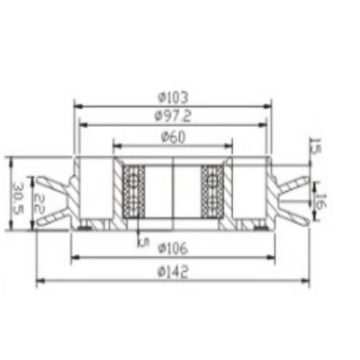Cina Frizione 30*52*22mm del compressore di CA 10PA17C di SUZUKI CRANE 1B 142mm che sopportano in vendita