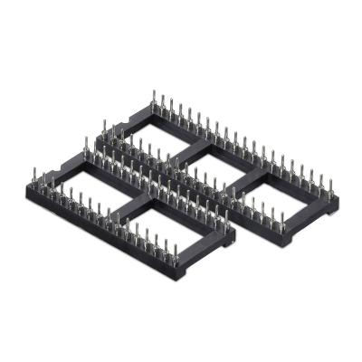 China 2.54mm pitch smt dip sip R/A type female ic socket connector for sale