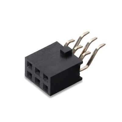 China 2.54mm pitch right angle SMT Type Female Header with Y-Type Terminal for sale