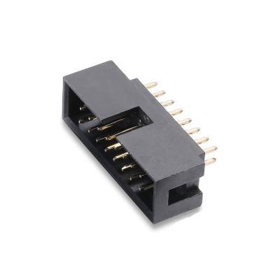 China Electrical connector manufacturer wholesale 2.54mm pitch dual row DIP type box header for sale