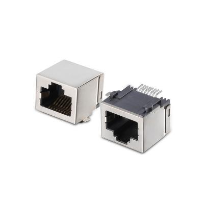 China Connector manufacturer wholesale Network Ethernet Female SMT type RJ45 connector with shielder for sale