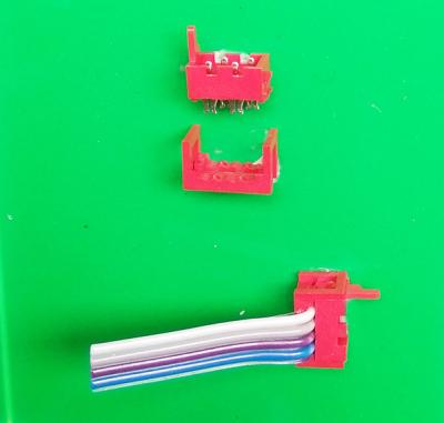 China Goood quality connectors1.27mm pitch 2 pieces set  red color FC connector for sale