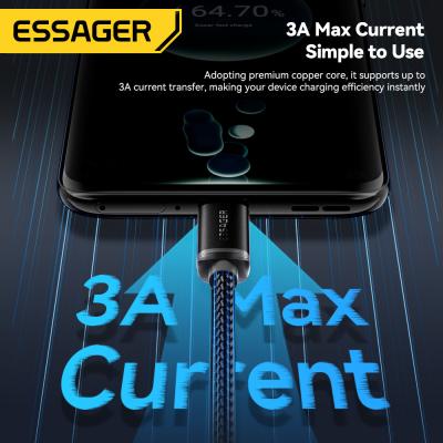 China TPE USB A a USB C + L + Cable de relojería 3 en 1 Cable de carga 3A Serie ES-X60 en venta