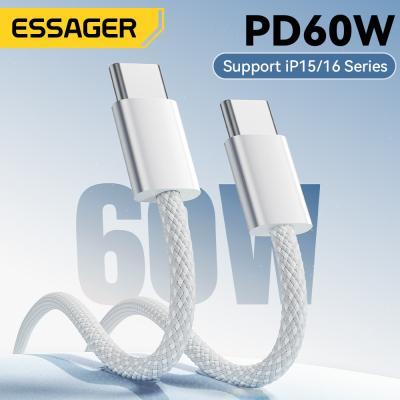Китай ESSAGER ES-X52 серии PD3.0 USB C к C кабель 60W 3A с TPE Jacket продается