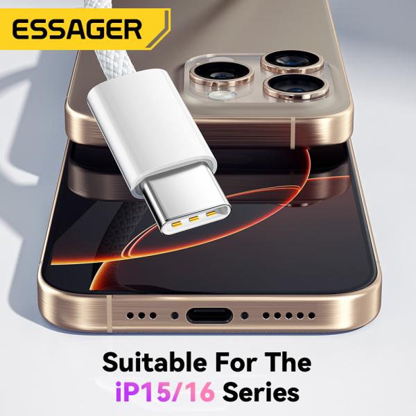 Quality ESSAGER ES-X52 Series PD3.0 USB C To C Cable 60W 3A With TPE Jacket for sale