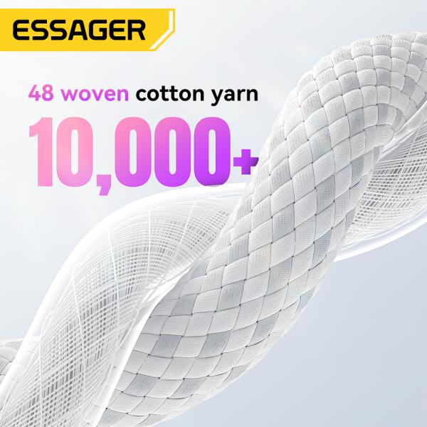 Quality ESSAGER ES-X52 Series PD3.0 USB C To C Cable 60W 3A With TPE Jacket for sale