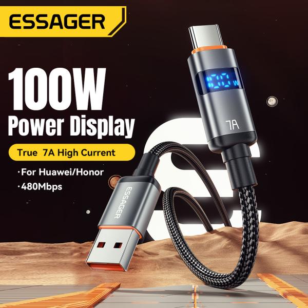 Quality ESSAGER ES-X61 Series PP USB A To C Cord 100W Max 480Mbps for sale
