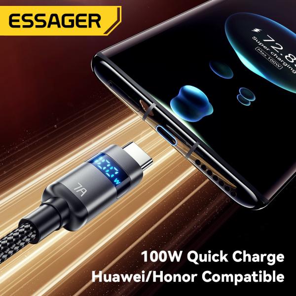 Quality ESSAGER ES-X61 Series PP USB A To C Cord 100W Max 480Mbps for sale