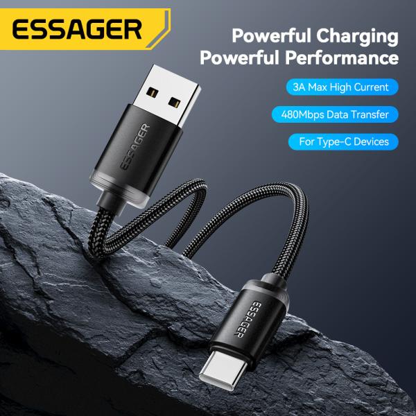 Quality Braid Shielding USB A To C Cable USB C Charging Cord 60W 1m 2m 3m for sale