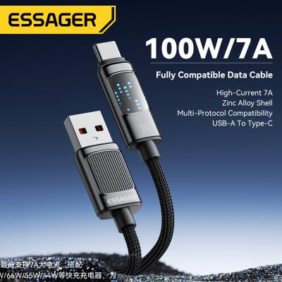 China 7A Max 100W USB de tipo A a C Cable de carga ESSAGER Serie ES-X58 en venta