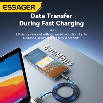 China 7A Max 100W USB de tipo A a C Cable de carga ESSAGER Serie ES-X58 en venta