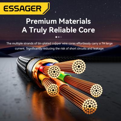 China 7A Max 100W USB de tipo A a C Cable de carga ESSAGER Serie ES-X58 en venta