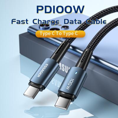China Essager 2022 Sunset USB charging Data Cable 100W 60W Type C to Type C Cable For Mbk Huawei for sale