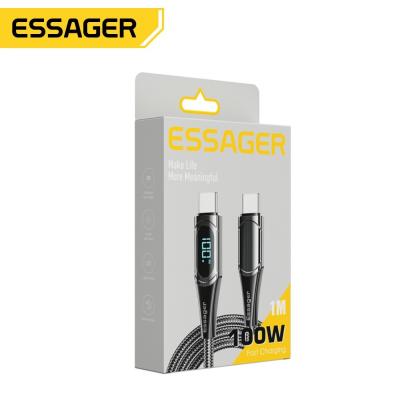 China QC3.0 Usb C To C Cable Led Fast Charger Type C Cable 5a 100w for sale