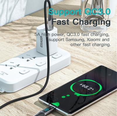 China QC3.0 Usb C To C Cable Led Fast Charger Type C Cable 5a 100w for sale