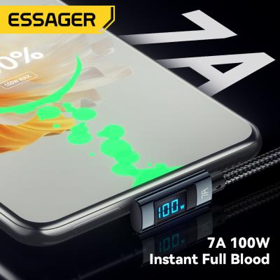 China ESSAGER ES-X47 Series USB A To C Cable 1m Short 2m Long 100W for sale