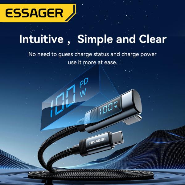 Quality Aluminum Alloy C-C USB C To C Charging Cable 100W ES-X47 Series 1m 2m for sale