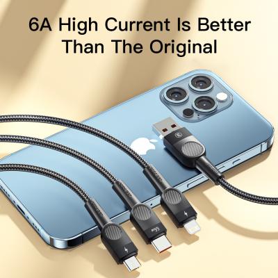 China Swift Micro Type C Multi Port 3 In 1 Usb Fast Charging Cable Nylon Braided for sale