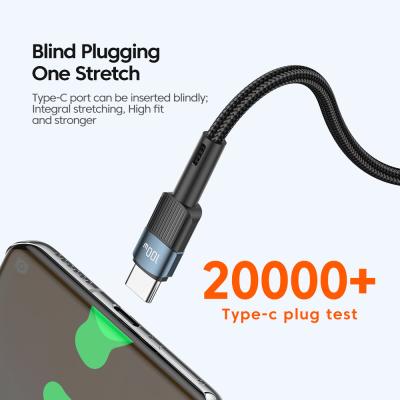 Cina Carica veloce USB C a C Cable di dati cablato intrecciato 100W per accessori per cellulari in vendita