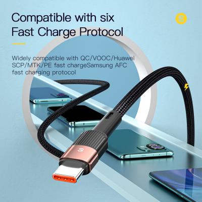China Android Fast Charging Data Cable Type C 1/2/3M 7A 100W For Huawei Xiaomi for sale