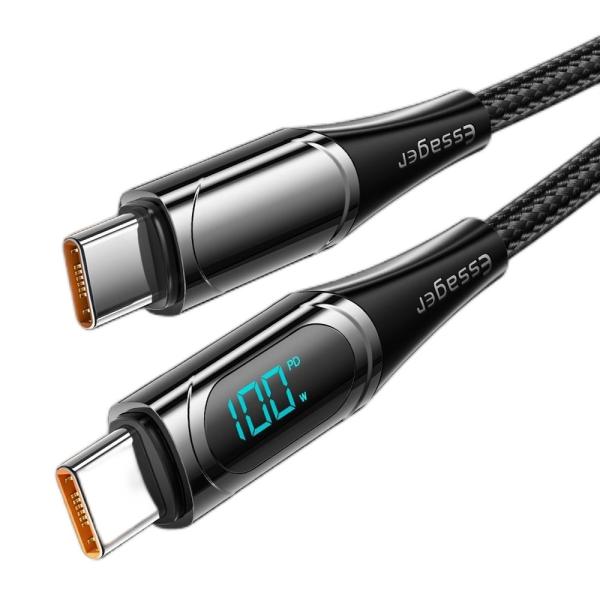 Quality Digital Display PD QC3.0 Type C To Type C USB Cable 20V/5A 100W For Mbk Xiaomi for sale