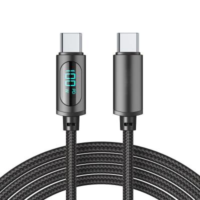 China LED Digital Display USB C To C Cable Quick Charge HD 100W OEM/ODM 1M 2M 3M 5A for sale