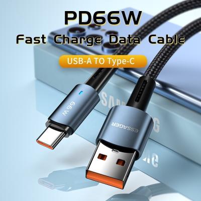 China Sunset USB A To C Charging Cable 66W 6A 0.5m 1m 2m 3m USB2.0 480Mbps for sale