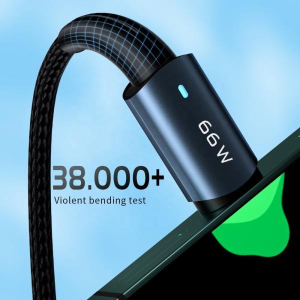 Quality Sunset USB A To C Charging Cable 66W 6A 0.5m 1m 2m 3m USB2.0 480Mbps for sale