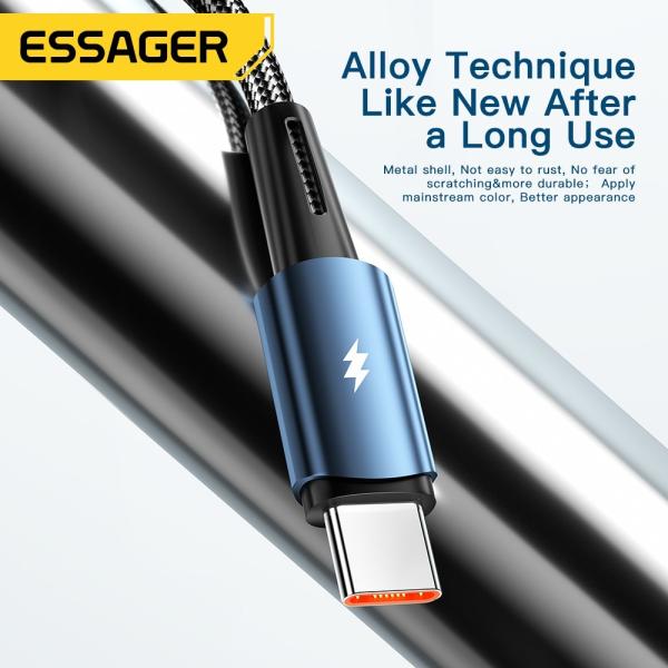 Quality Sunset USB to Type C Cable 120W Quick Charge Type C Data Cable 6A for sale