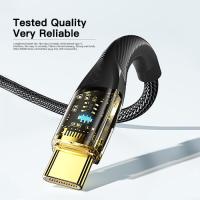 Quality Type C To C USB Charging Cable Transparent 480Mbps 60W 100W Phone Cable for sale
