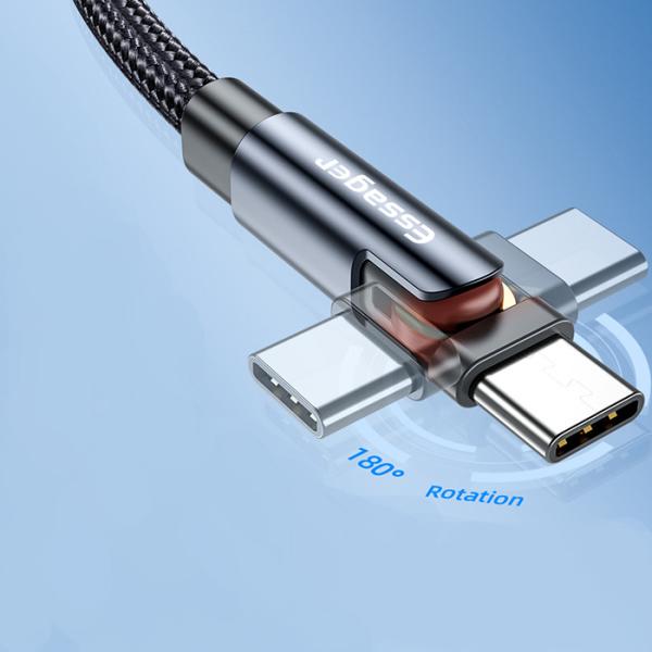 Quality 180 Degree Rotate USB Type C Cable 3A 1M 2M Fast Charging for sale