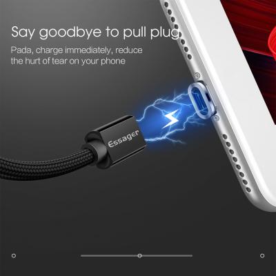 China LED Data Transfer Magnetic Fast Charging Cable 1M 2M 3M 3 In 1 For All Micro Interface Devices for sale