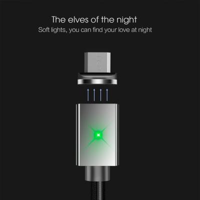 China LED Data Transfer Magnetic Fast Charging Cable 1M 2M 3M 3 In 1 For All Micro Interface Devices for sale