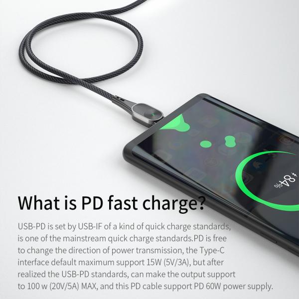 Quality Quick Charge USB C To C Mobile Charging Cable 20V/3A Max For Multimedia for sale