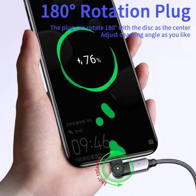 China Original LED USB A To C Data Cable Fast Charging 180 Rotate 3A for sale