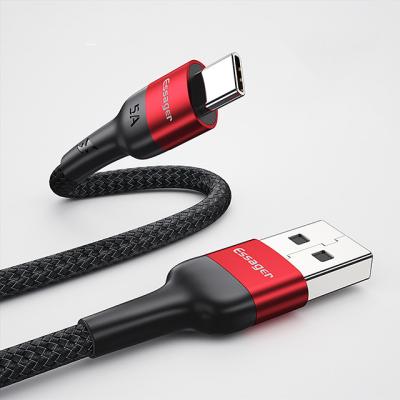 China Essager 5A Type C Snelle kabel 1M 2M Snelle oplaad USB 2.0 Gegevensoverdracht Type C kabel Te koop