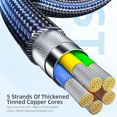 China Cable de carga rápida tipo C 5A Max Cable USB tipo C 0.5M 1M 2M en venta