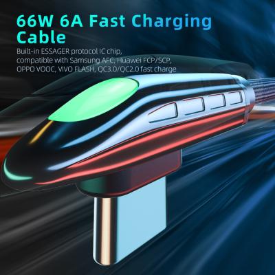 China Essager 2021 Fast Charge T-vormige USB-kabel 5A 0.5M 1M 2M Te koop