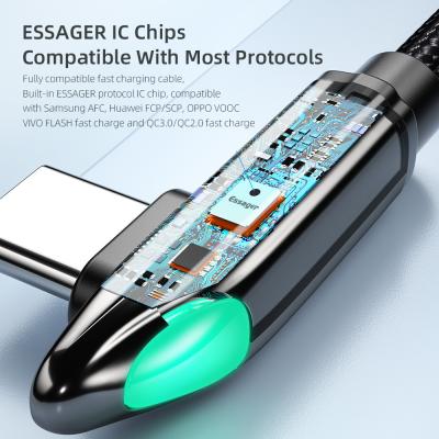 China Essager 2021 Fast Charge T-vormige USB-kabel 5A 0.5M 1M 2M Te koop