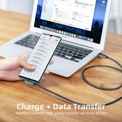 China Essager 2021 Fast Charge T-vormige USB-kabel 5A 0.5M 1M 2M Te koop