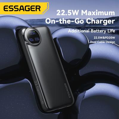 Cina ESSAGER ES-D016 Serie USB A/C/Lighting Output Batteria Power Bank 10000mah in vendita