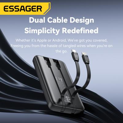 Cina ESSAGER ES-D016 Serie USB A/C/Lighting Output Batteria Power Bank 10000mah in vendita