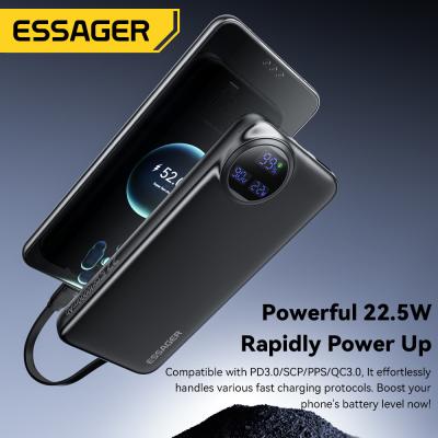 Cina ESSAGER ES-D016 Serie USB A/C/Lighting Output Batteria Power Bank 10000mah in vendita