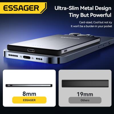 Cina ABS PC Legatura di alluminio Fast Charging Power Bank Ultra Thin Wireless 5000mah in vendita