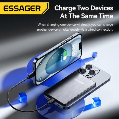 Cina ABS PC Legatura di alluminio Fast Charging Power Bank Ultra Thin Wireless 5000mah in vendita