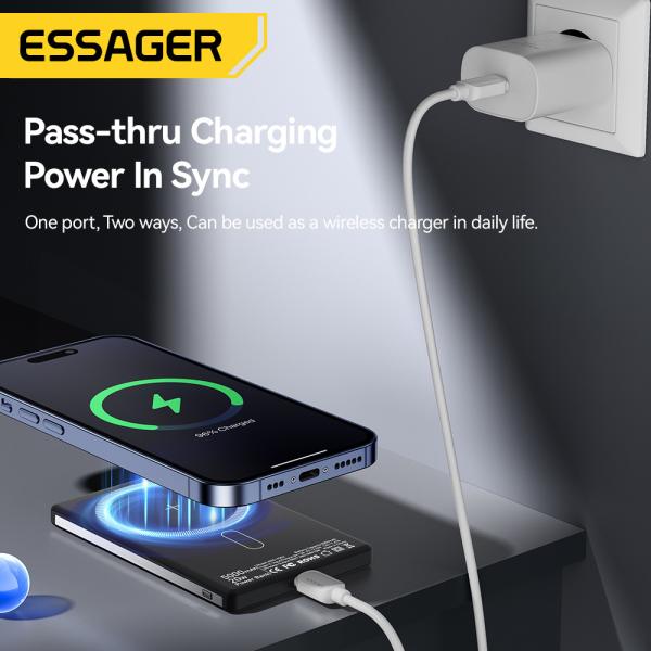 ABS PC Алюминиевая сплав быстрая зарядка Power Bank Ультра тонкая беспроводная 5000mah
