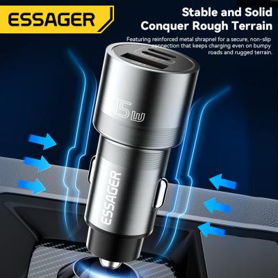 China ESSAGER ES-CC14 Series 3 Ports 45W USB L USB C Type C Fast Car Charger for sale